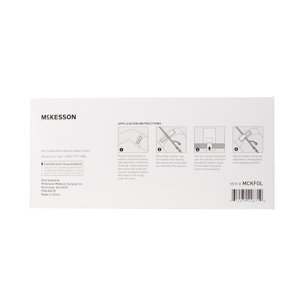 McKesson Foley Catheter Holder Leg Strap With Dual-Locking Tabs, 2 x 2 ...